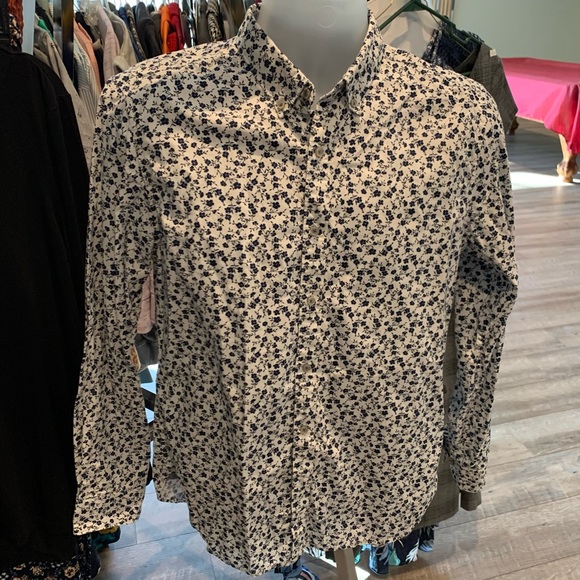 Denim & Flower | Shirts | Denim Flower Floral Patterned Dress Shirt ...